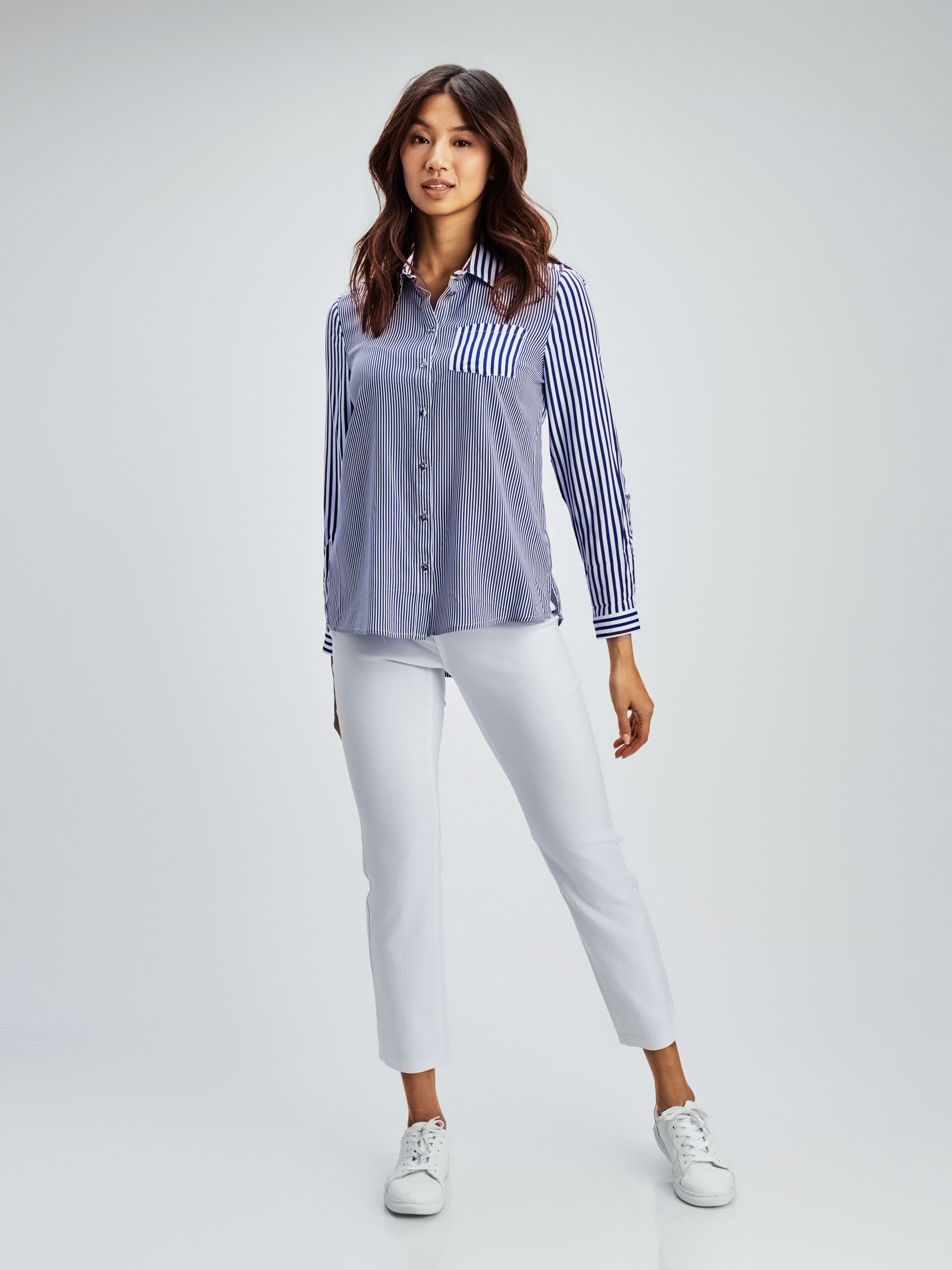 Long-sleeve tunic with buttons – Marie Claire